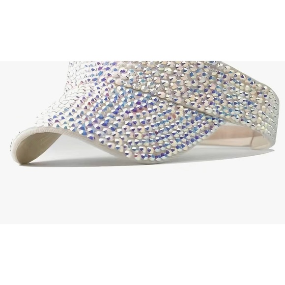 Accessories | Visor Covered With Iridescent Rhinestones Adjustable ...
